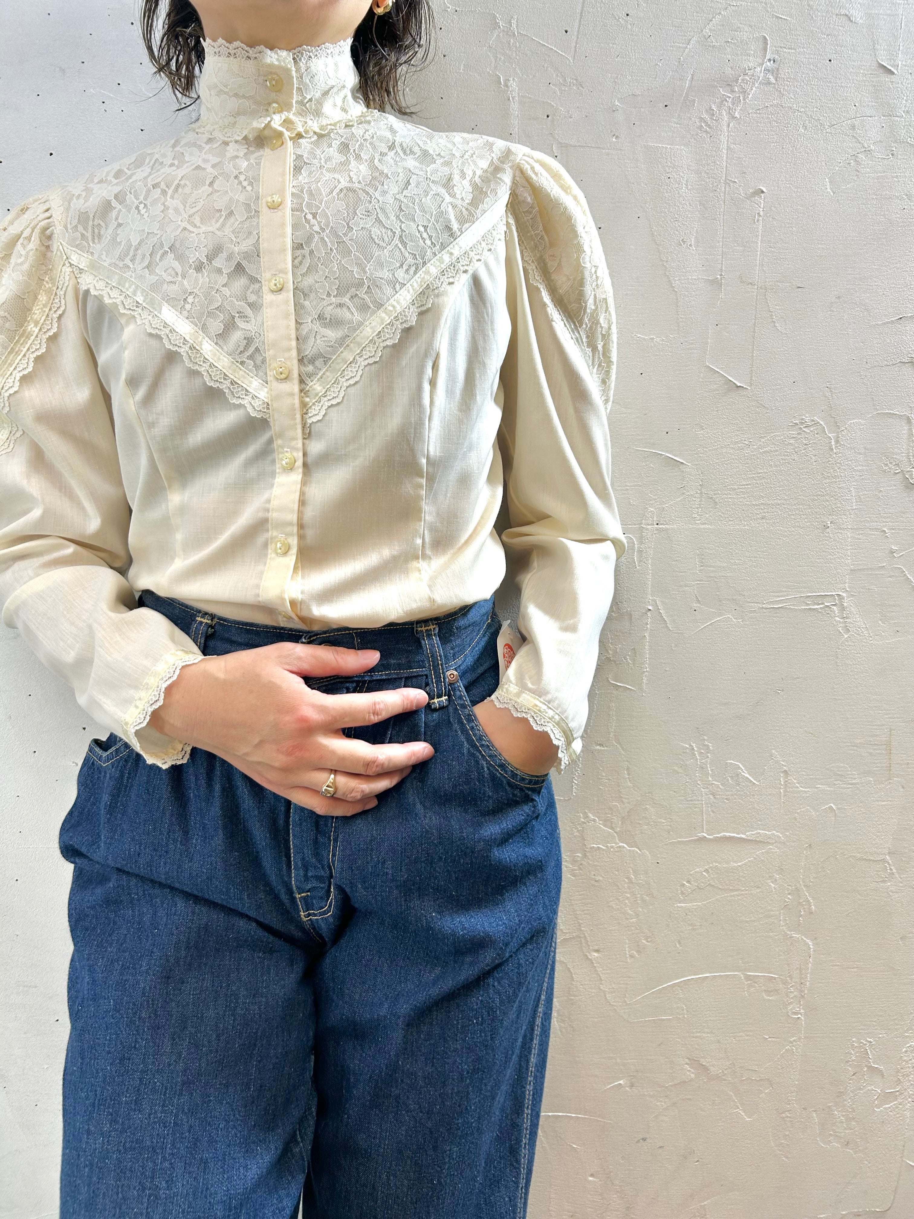 '70s Vintage White Blouse 〜GUNNE SAX〜 [G28011] – GROGGROG