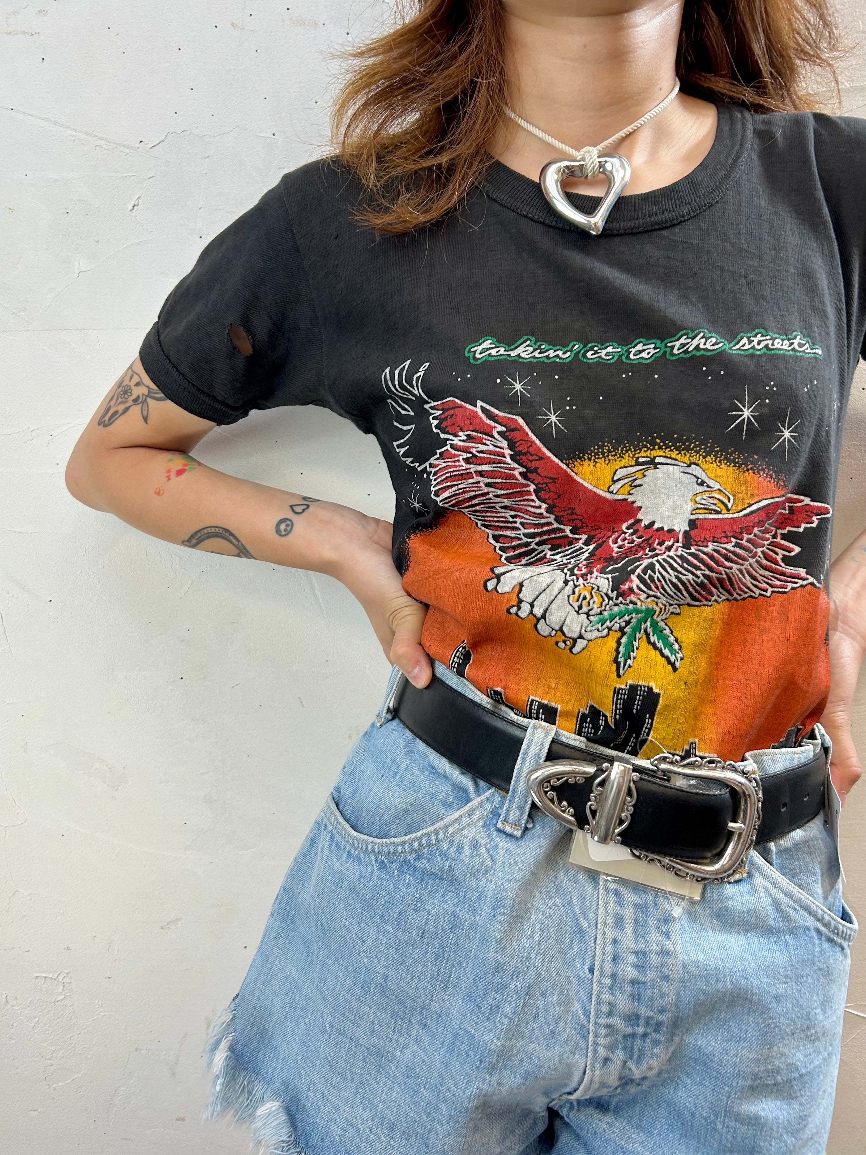 '80s Vintage Pakistan Cotton T-Shirt 〜DOOBIE BROTHERS〜 [G27883] – GROGGROG