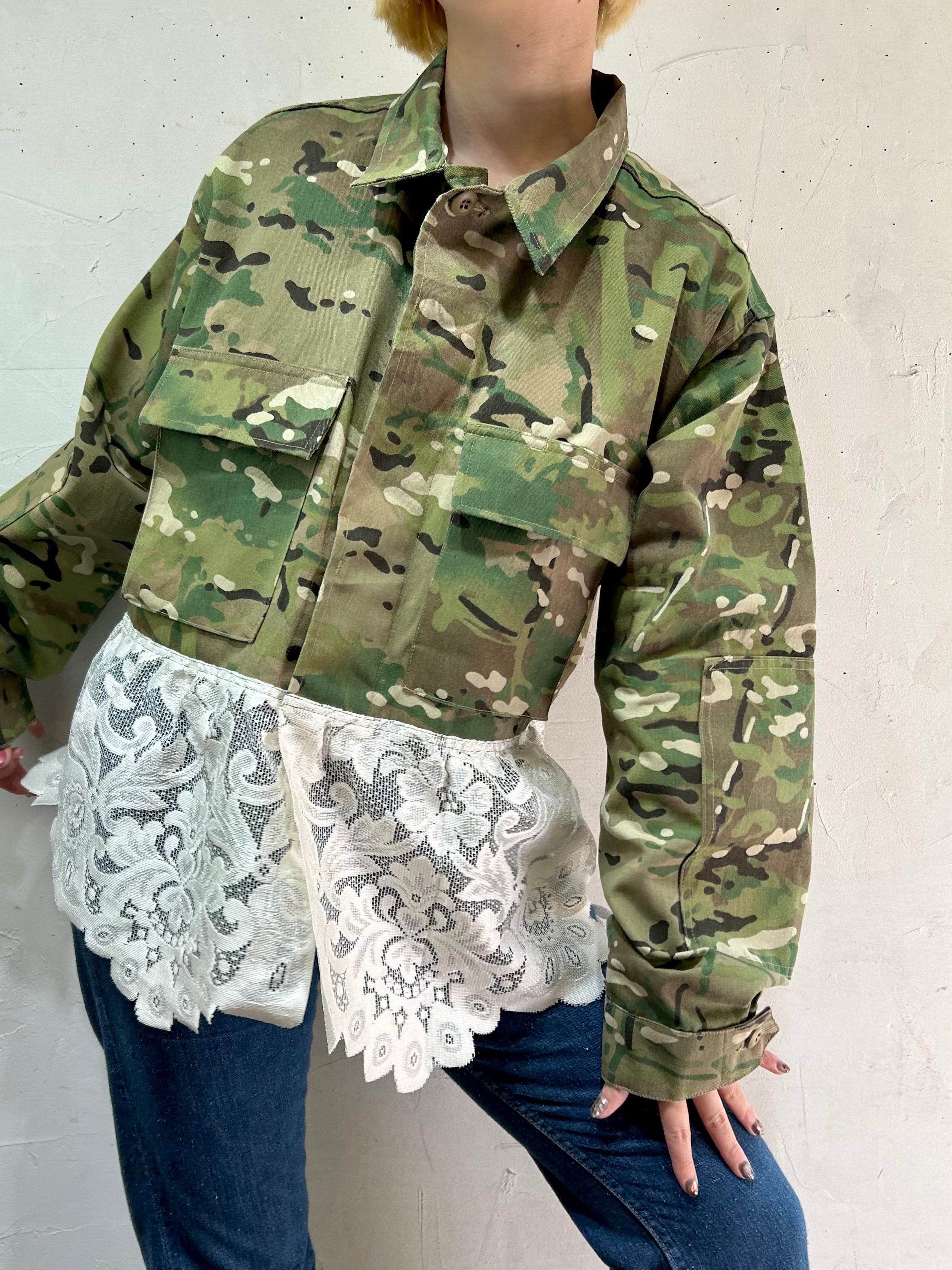 Vintage Military × Lace Jacket 〜Amy Nina〜 [C26567] – GROGGROG